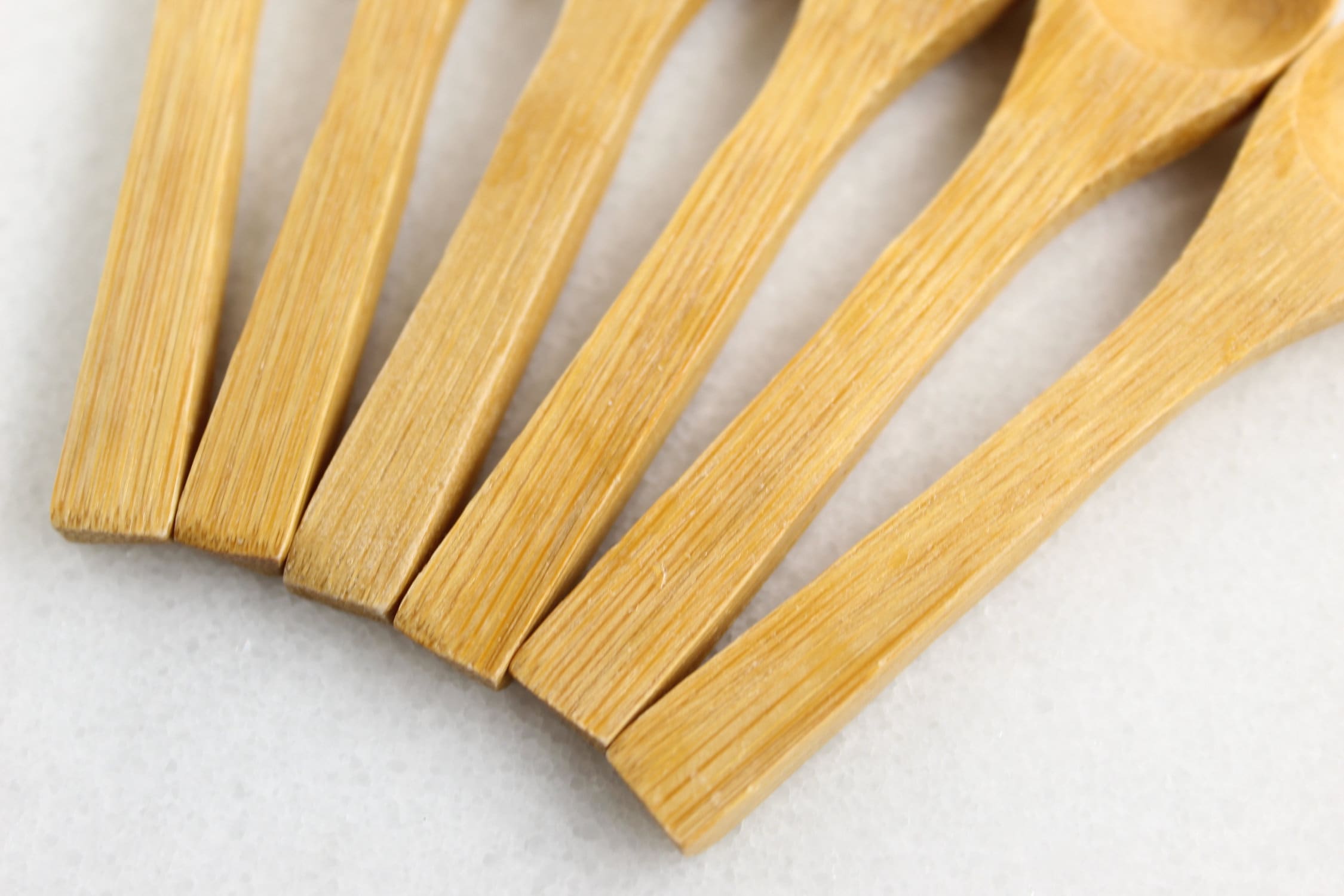 6 Mini BAMBOO Wooden Spoons 3 Inch Half Teaspoon Small - Etsy Canada