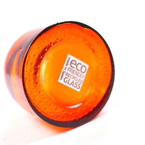 Orange Round Glass Bottle 6 Oz. | Round Orange Recycled Glass | Orange ...
