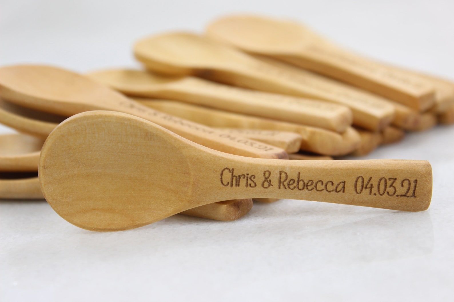 BULK CUSTOM Mini WOODEN Spoons 3 Inch Tea Espresso Spice - Etsy