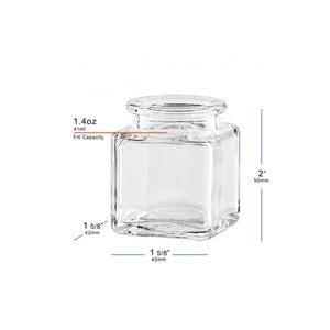 Mini Square Glass Jar With Cork | 1.4 FL Oz., 40 Ml | DIY Homemade Jam ...