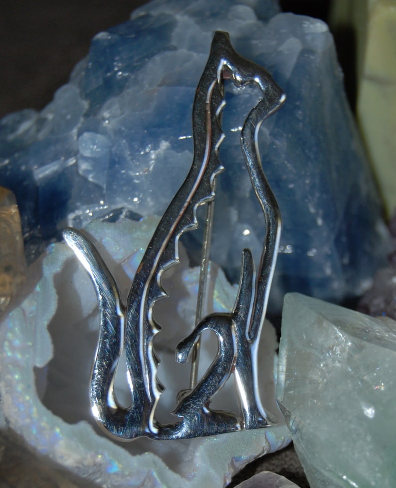 Vintage Sterling Silver Kitty Cat Feline #BKB-KBRCH155 - Etsy