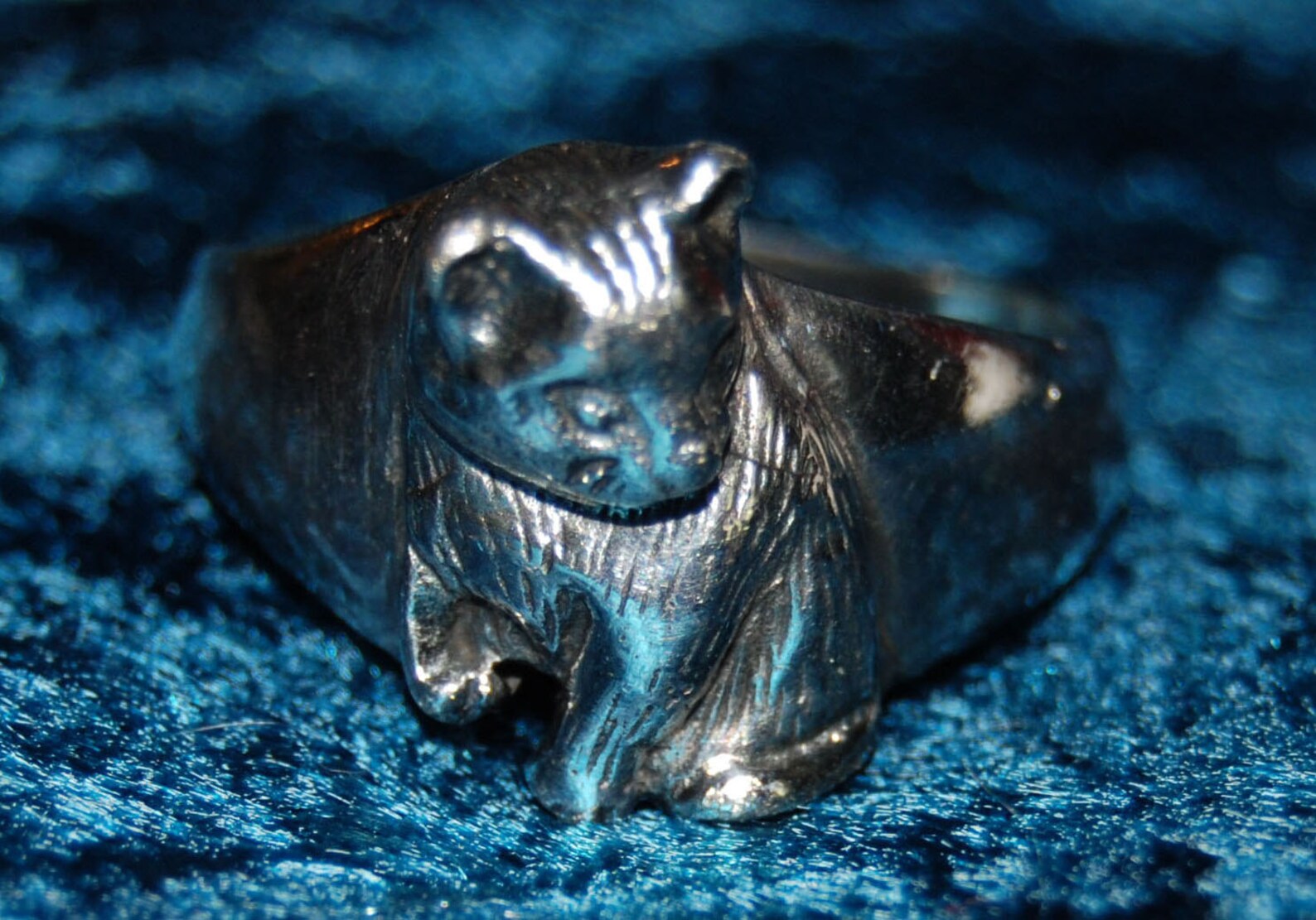 Vintage Kitty Cat Ring Sterling 925 BKC-KRNG87 | Etsy