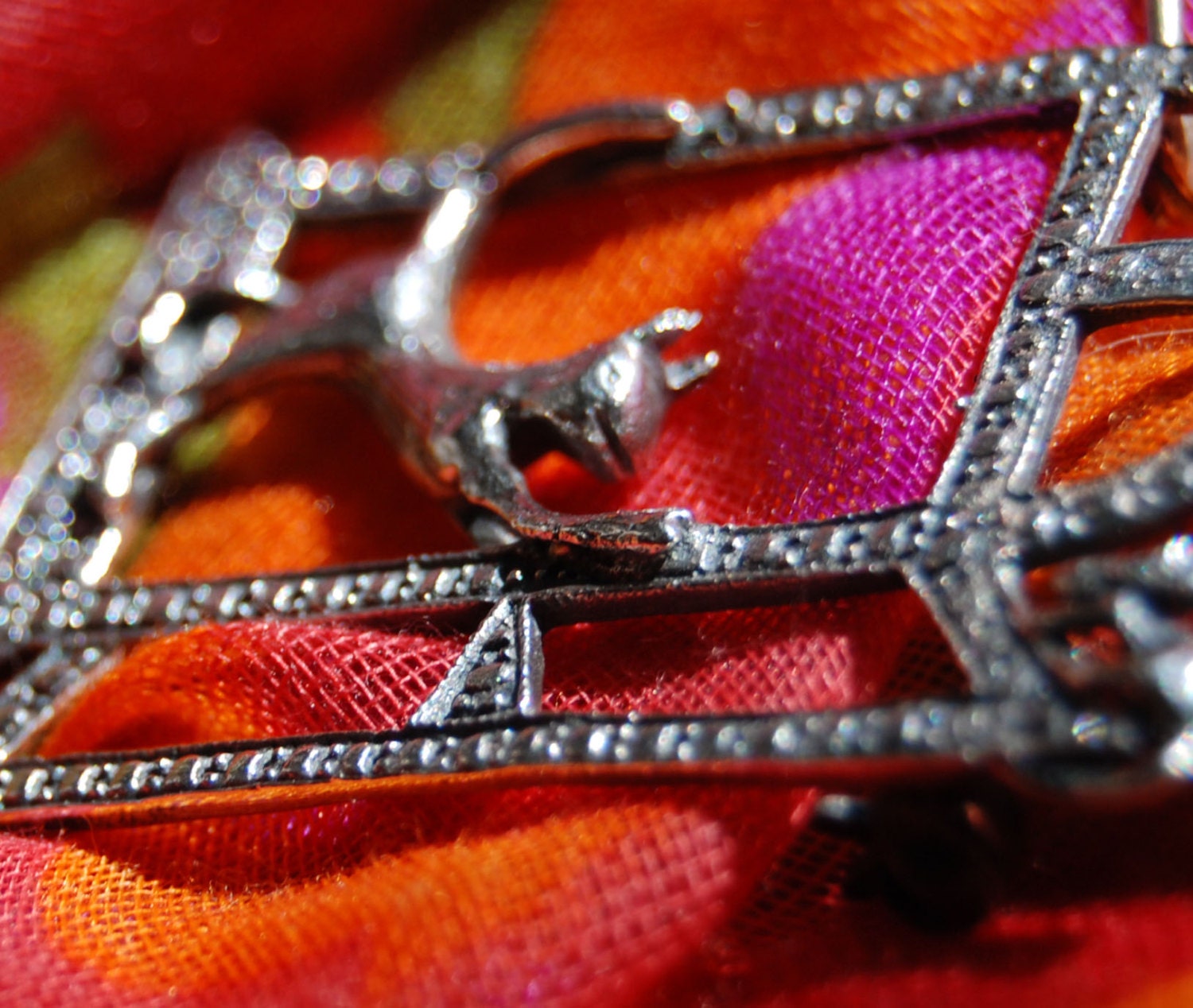 Milgrain Vintage Sterling Silver Bad Kitty About to Catch a | Etsy