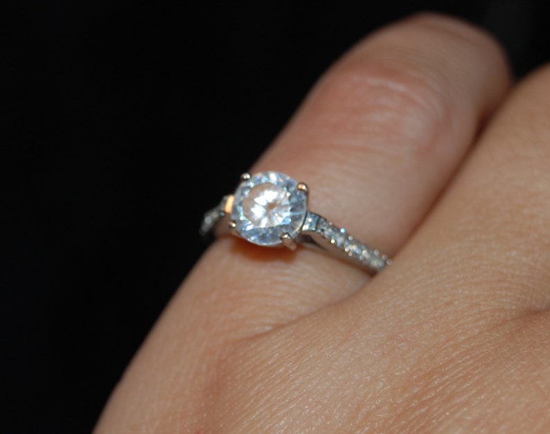 Vintage High Set Solitaire With Semi Eternity Band Ring #BKC-RNG186 - Etsy