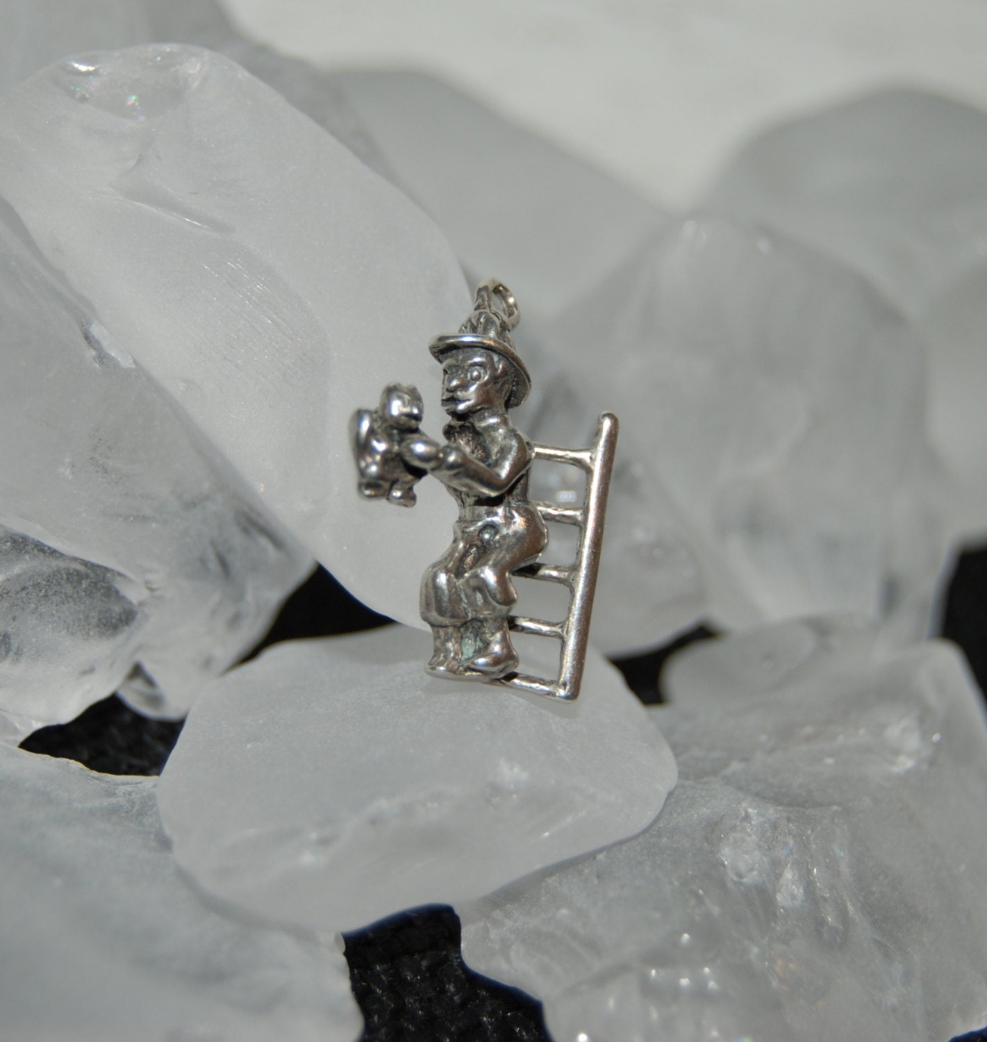 Vintage Detailed Retro Sterling Silver Cute Kitty Cat and - Etsy