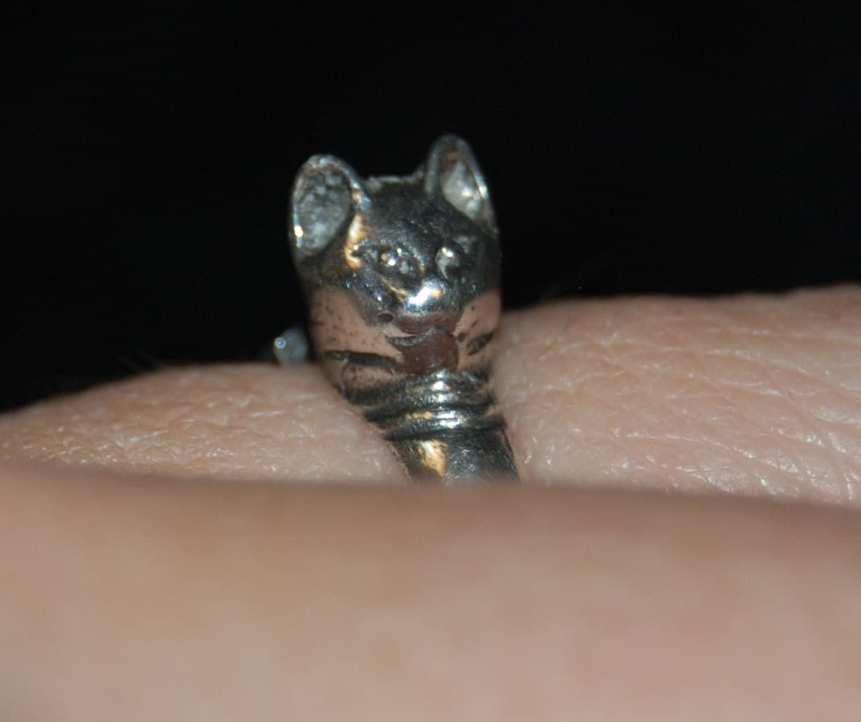 Vintage Sterling Silver Kitty Cat Climbing Plaid Tartan | Etsy