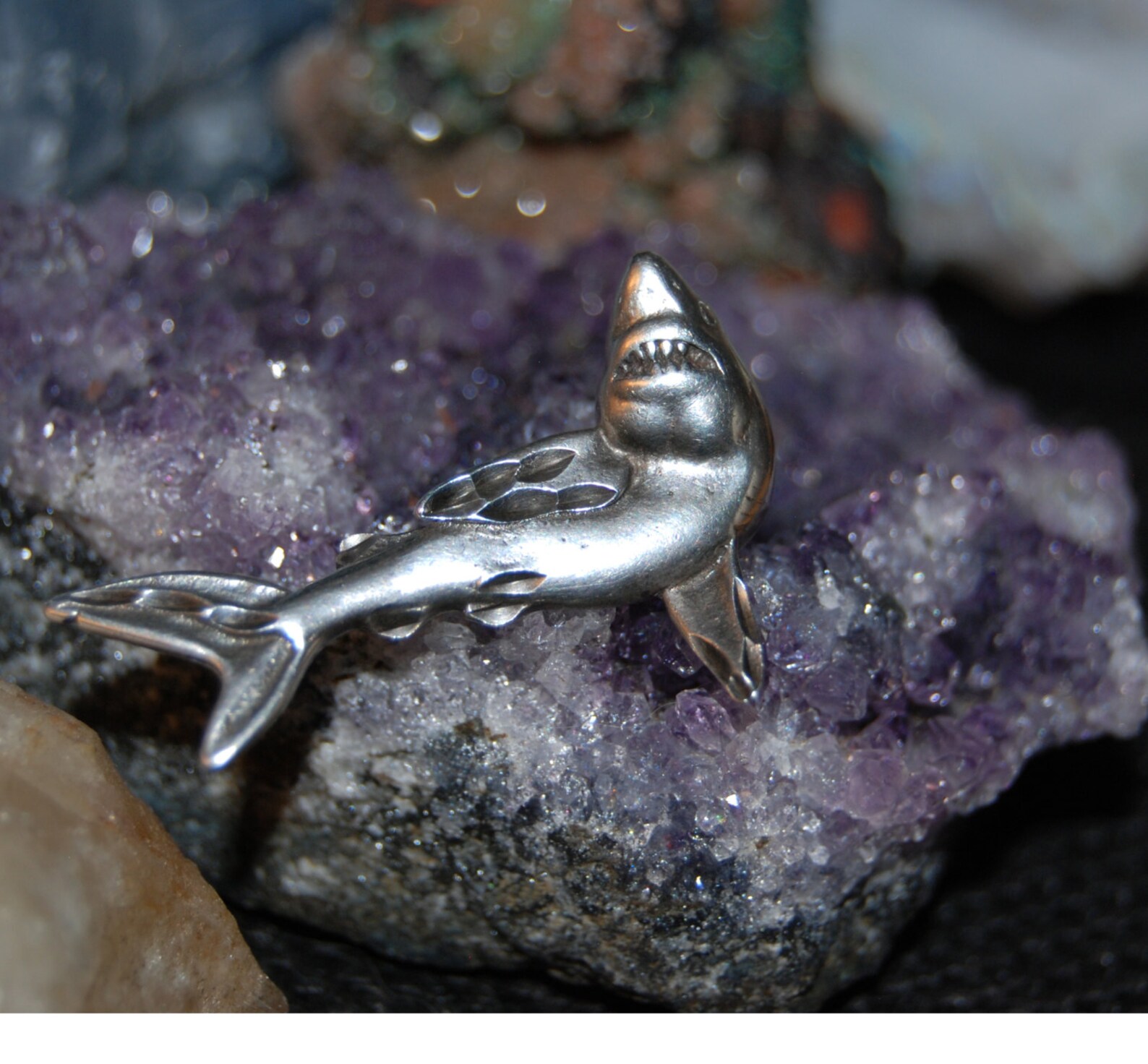 Vintage Sterling Silver Shark Pendant Charm 925 BKC-CHRM76 - Etsy