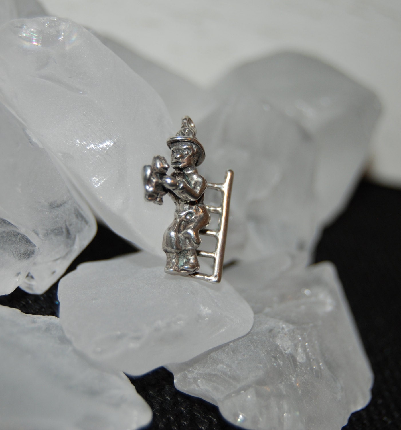 Vintage Detailed Retro Sterling Silver Cute Kitty Cat and | Etsy