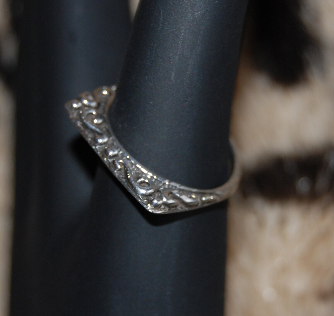 Classic One Sided Stacking Scroll Tapered 925 Sterling Anniversary ...