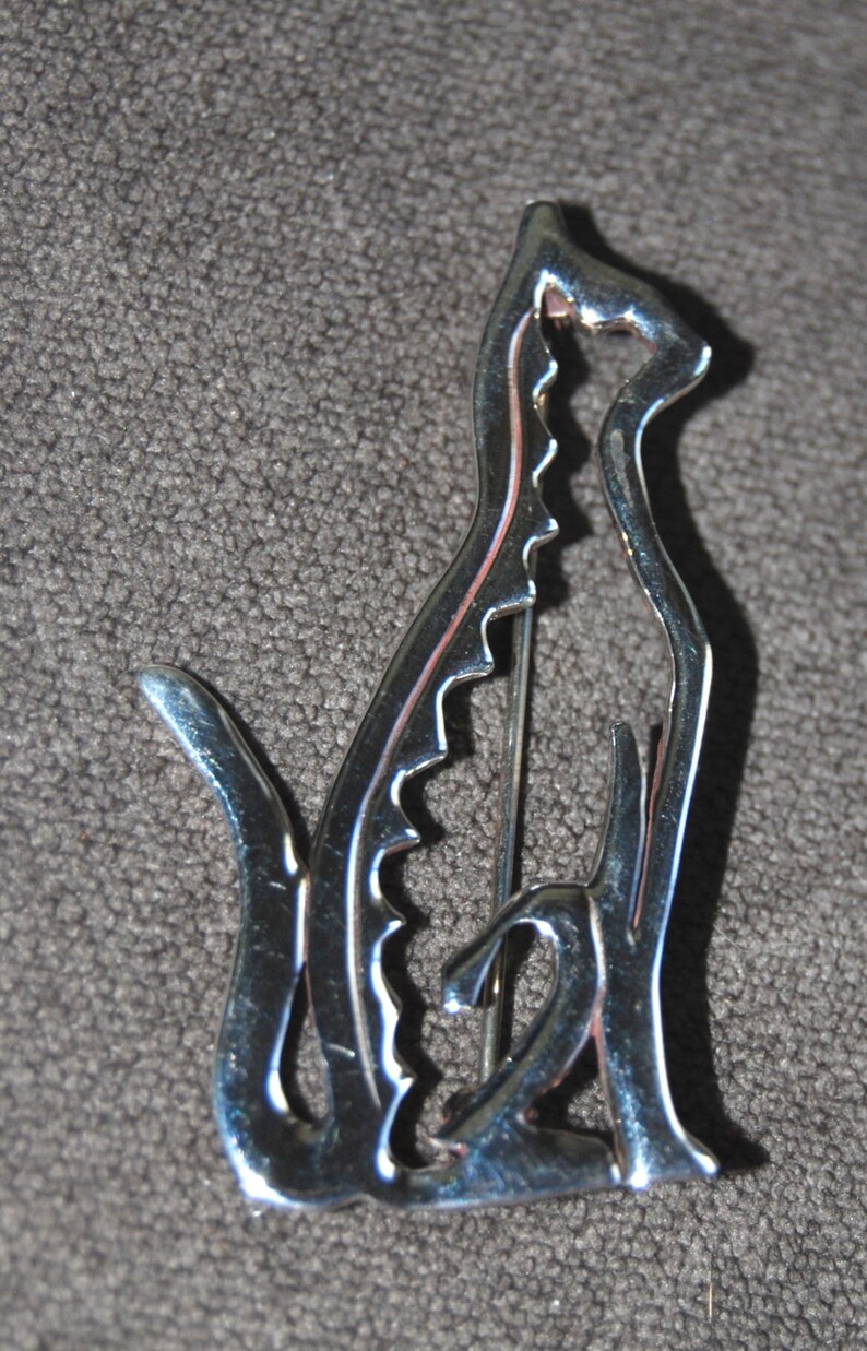 Vintage Sterling Silver Kitty Cat Feline #BKB-KBRCH155 - Etsy