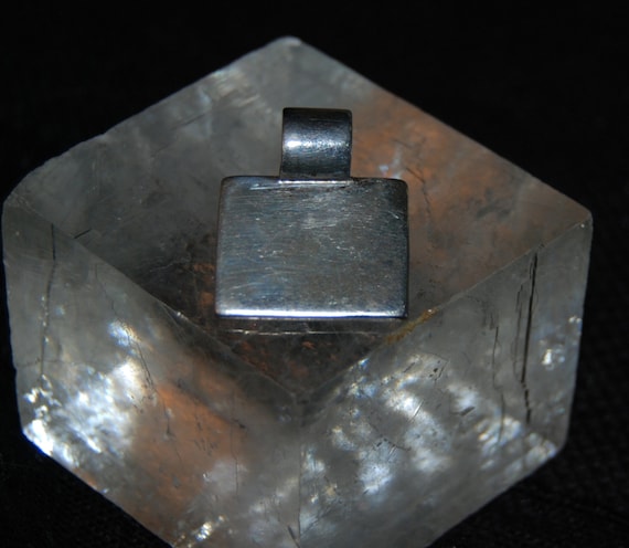 Vintage Sterling Silver Flat Rectangle Engravable Pet… - Gem