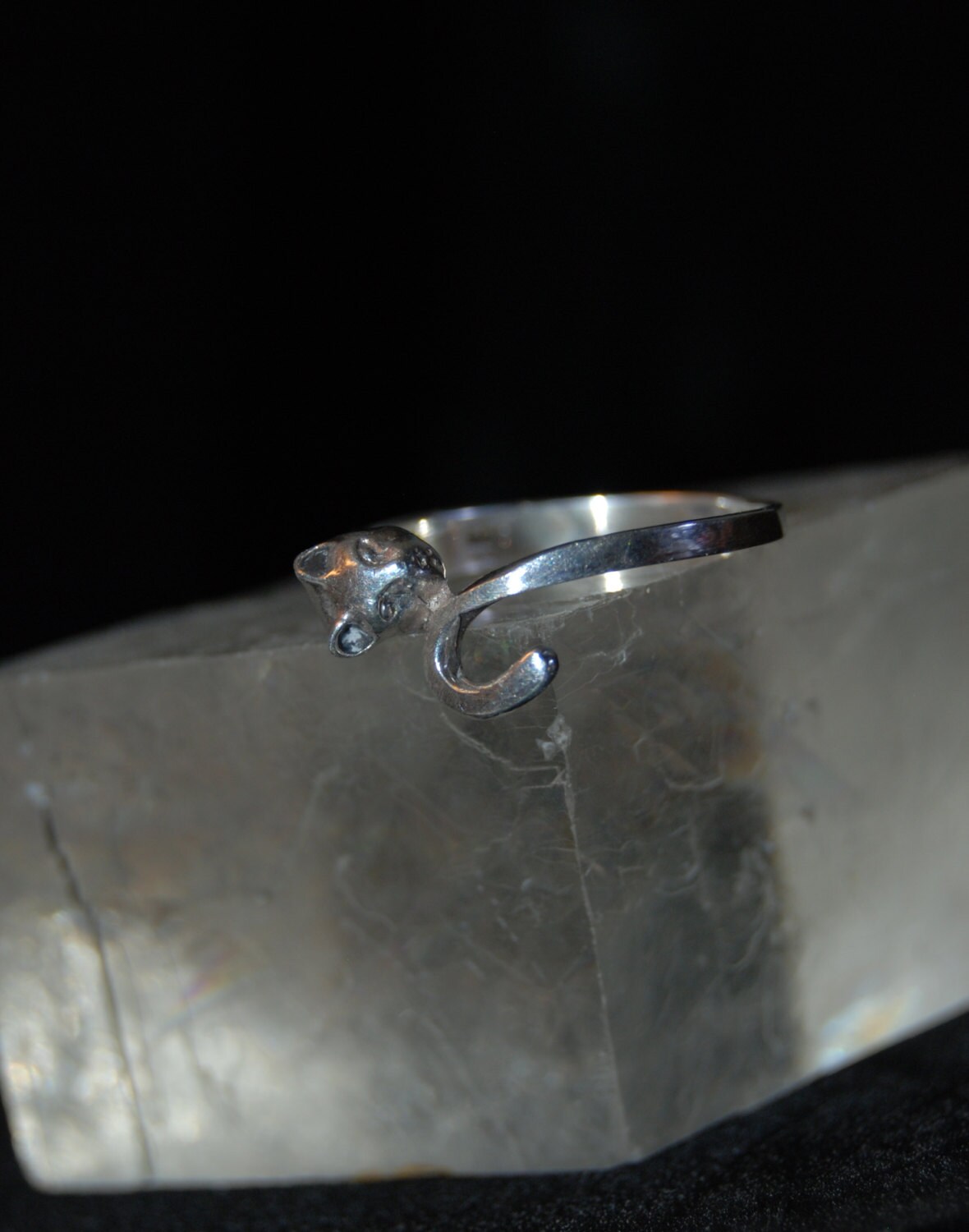 Vintage Sterling Silver Kitty Cat Climbing Wrap Around Tail | Etsy