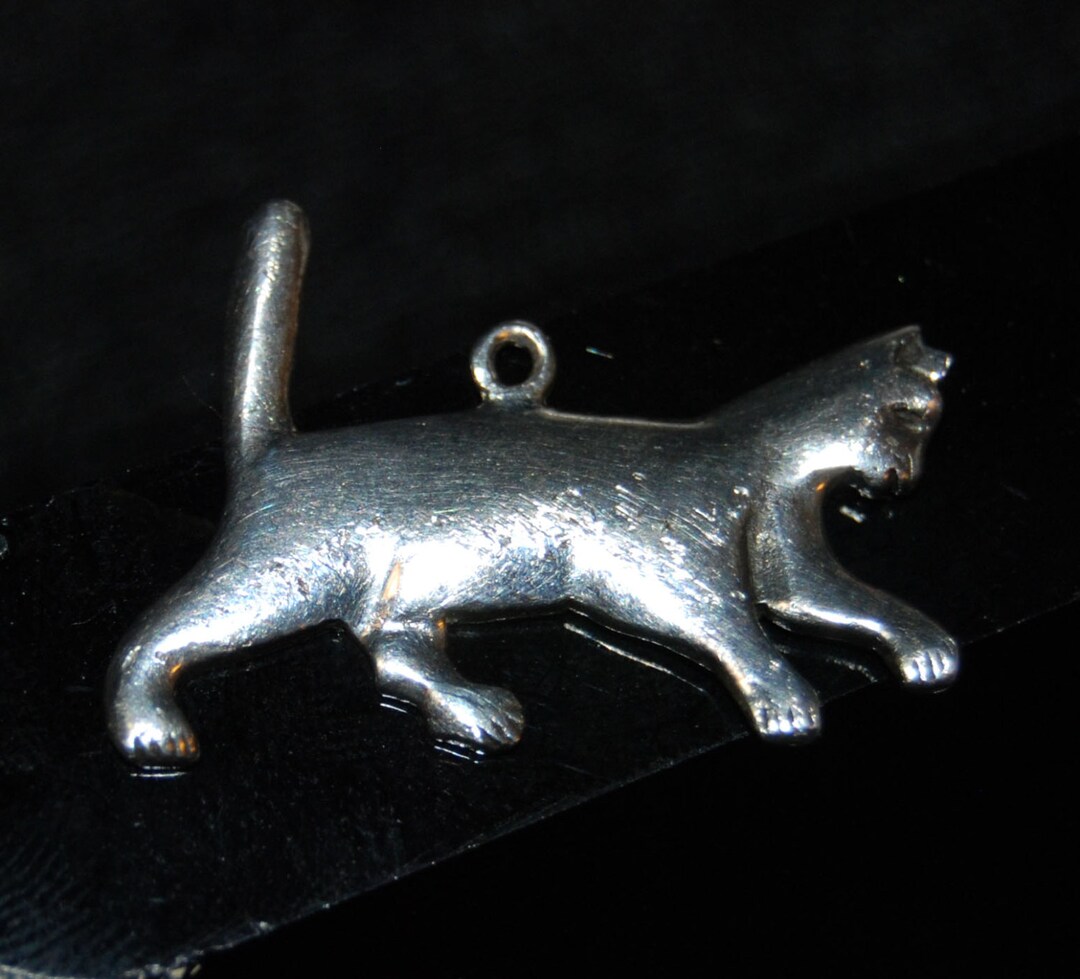 Vintage BOMA Primitive Running Classic Sterling Silver Cat Prowling ...