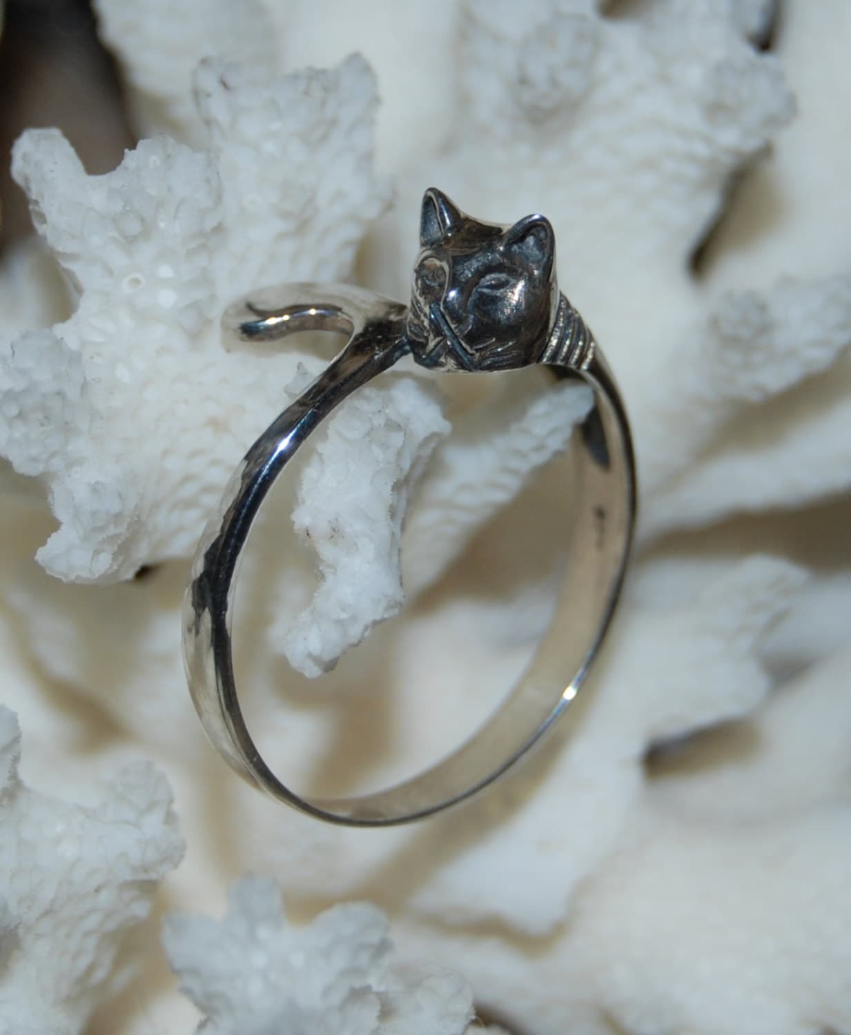 Vintage Sterling Silver Kitty Cat Climbing Wrap Around Tail | Etsy