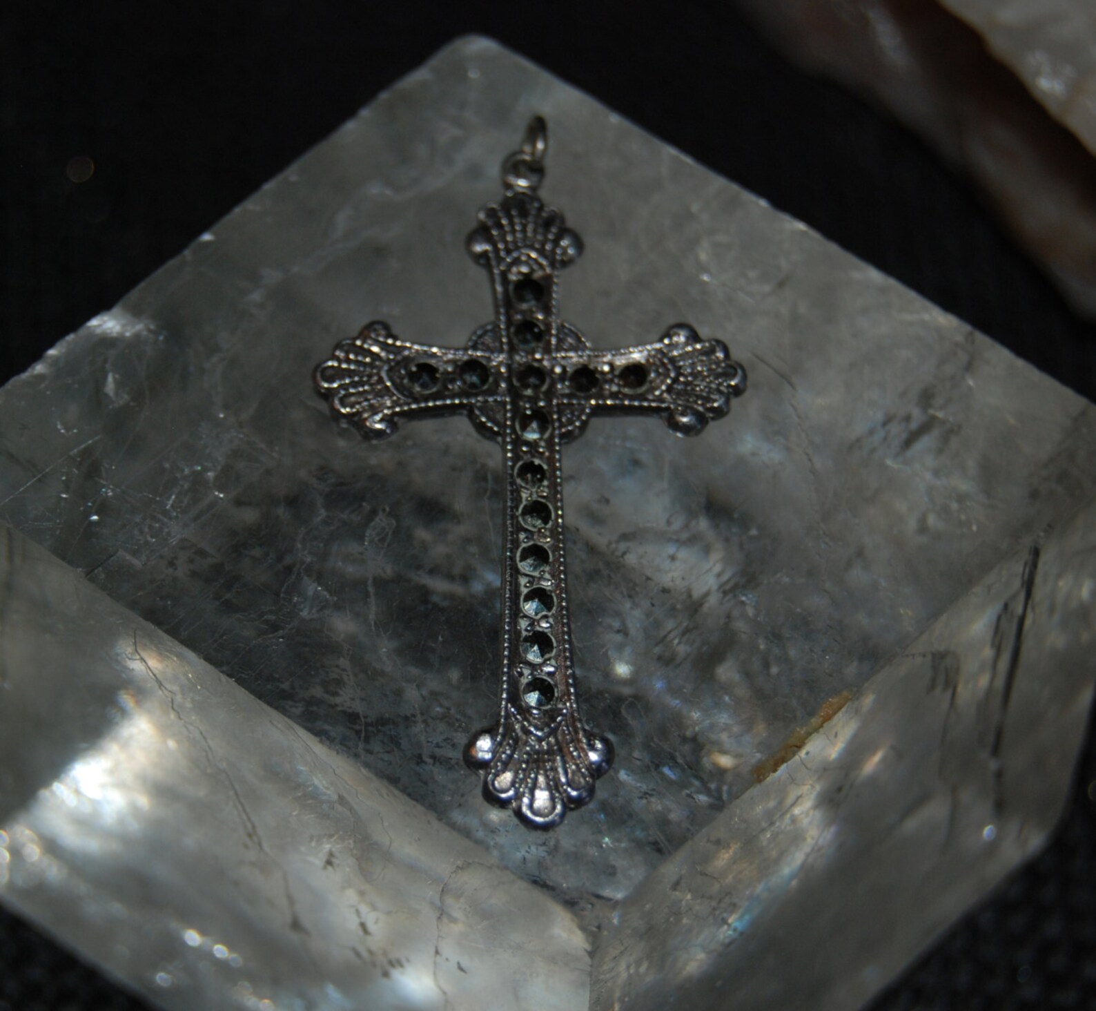 Vintage Marcasite Cross Pendant in Sterling #BKC-CHRM47 - Etsy