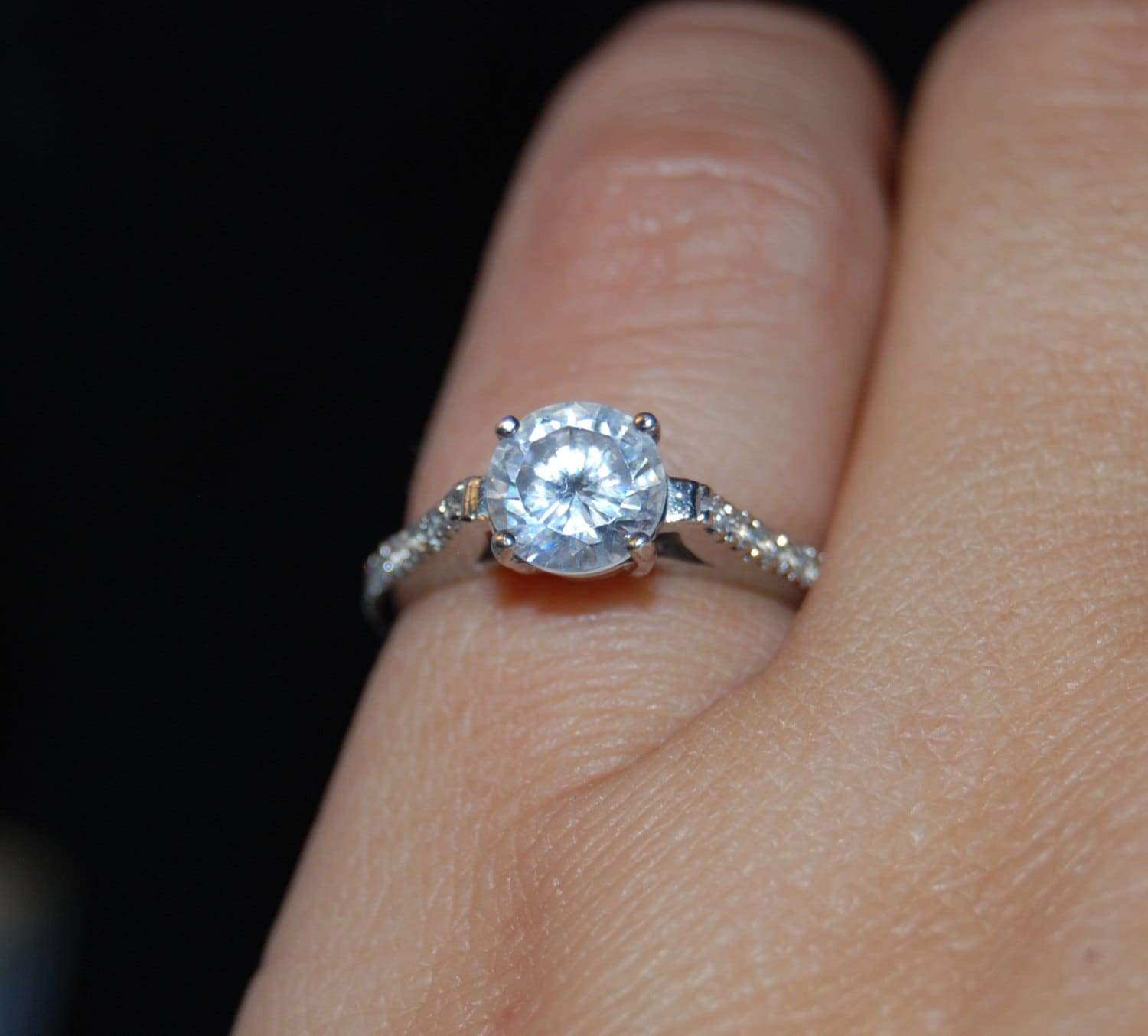 Vintage High Set Solitaire With Semi Eternity Band Ring #BKC-RNG186 - Etsy