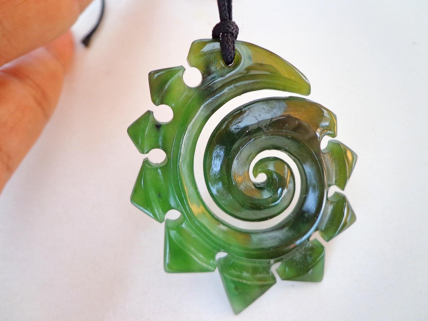 Nephrite Jade Koru Family Pendant. S377 - Etsy