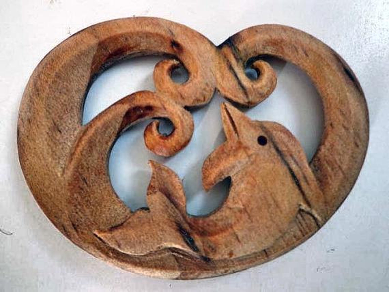 Pine Wood Dolphin Ocean Pendant. W67 - Etsy