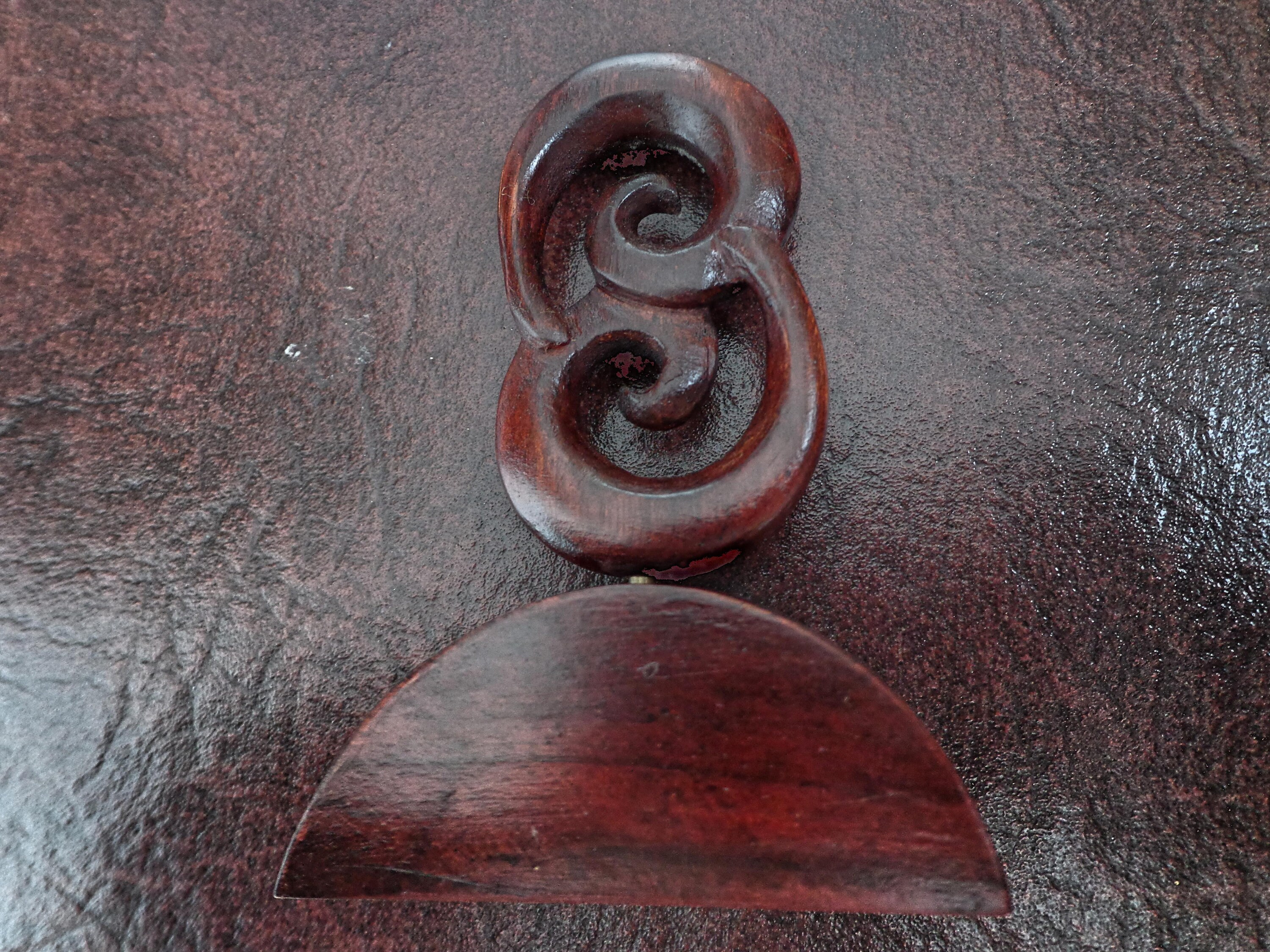 Wood Double Maori Koru Carving Statue. W119 - Etsy