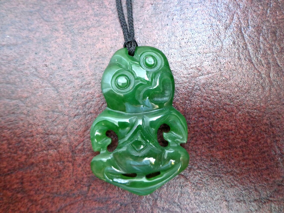 Nephrite Jade Tiki Pendant. S186 - Etsy