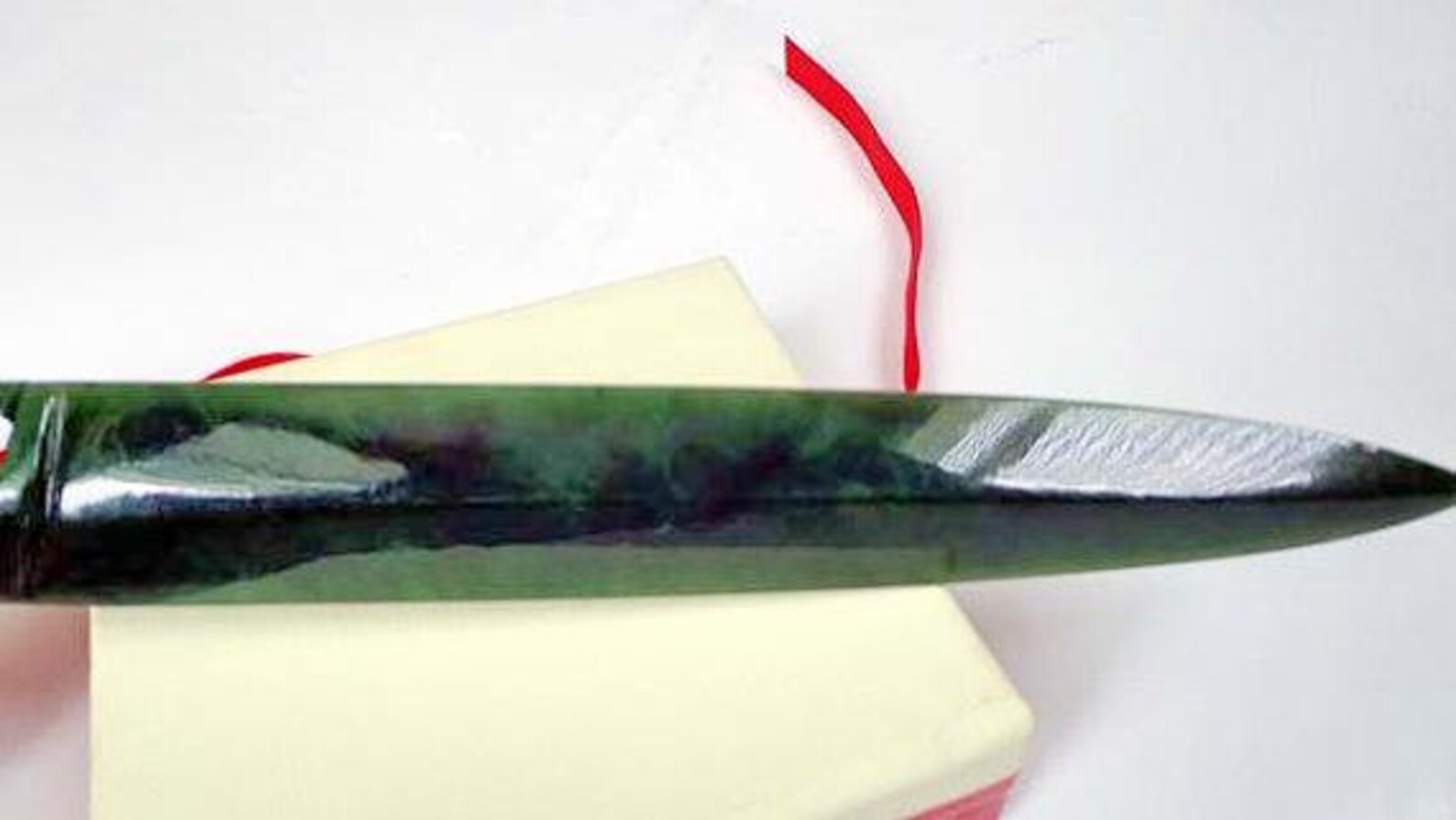 Nephrite Jade Paper Knife With Conch Eye .S223 - Etsy