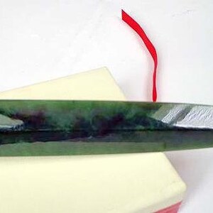Nephrite Jade Paper Knife With Conch Eye .S223 - Etsy
