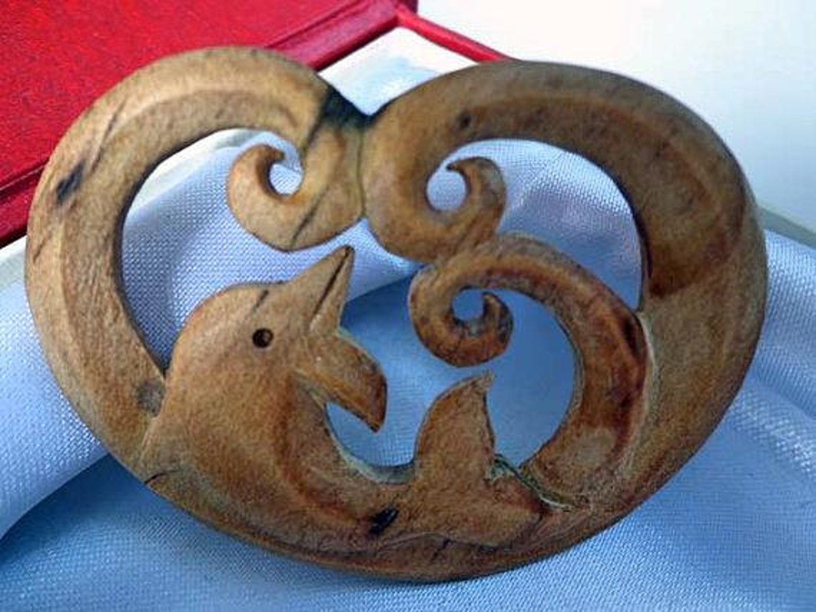 Pine Wood Dolphin Ocean Pendant. W67 - Etsy
