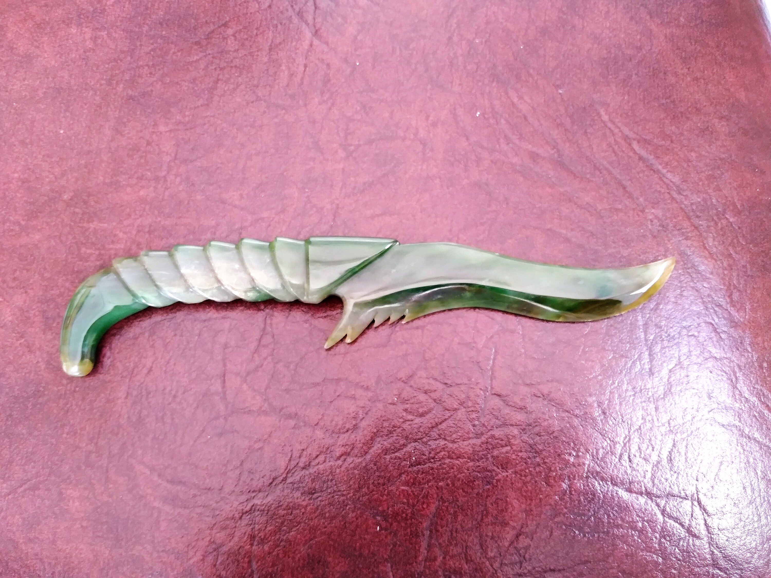 Nephrite Jade Wave Paper Knife. S273 - Etsy