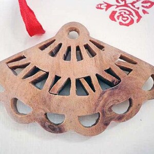 Pine Wood Folding Fan Pendant. W95 - Etsy