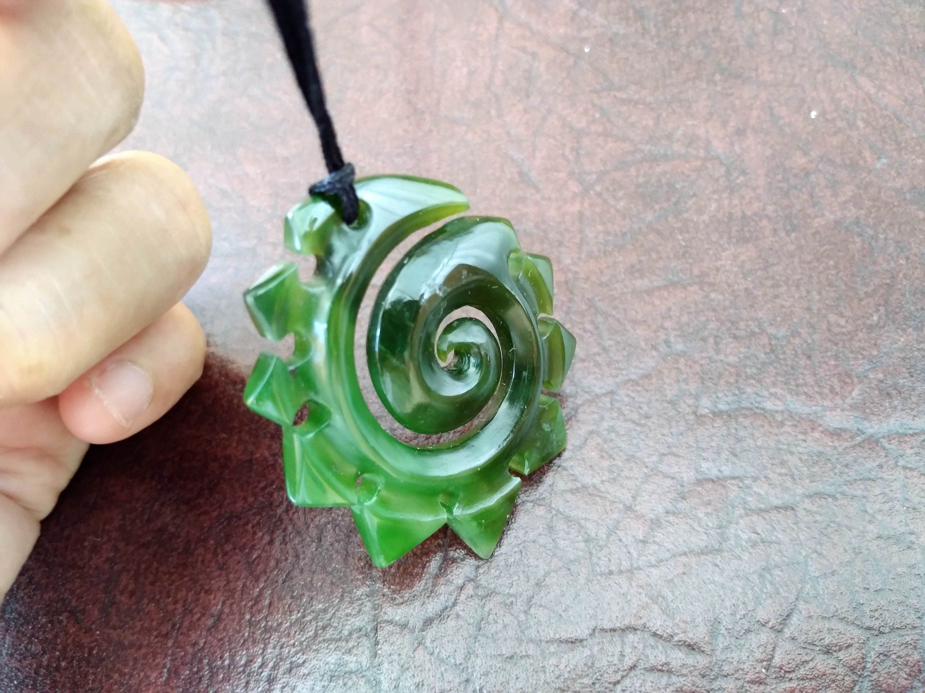 Nephrite Jade Koru Family Pendant. S377 - Etsy