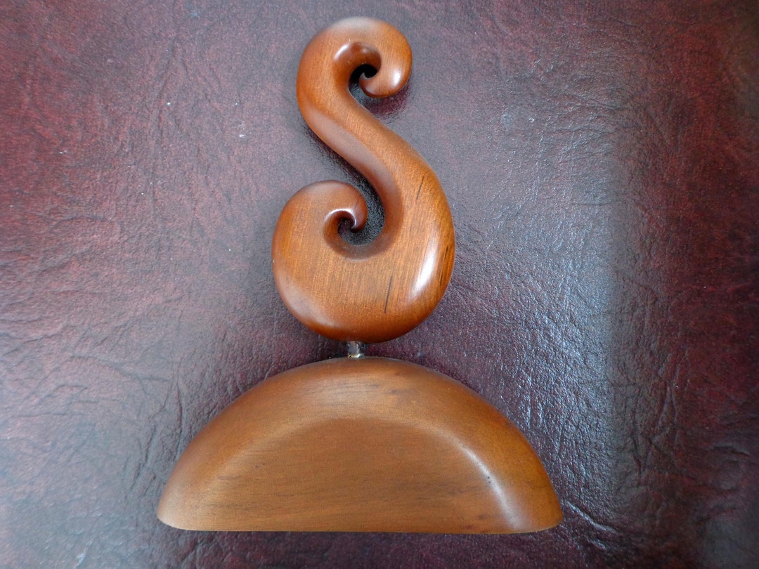 Wood Double Koru Spiral Carving Statue. W127 - Etsy