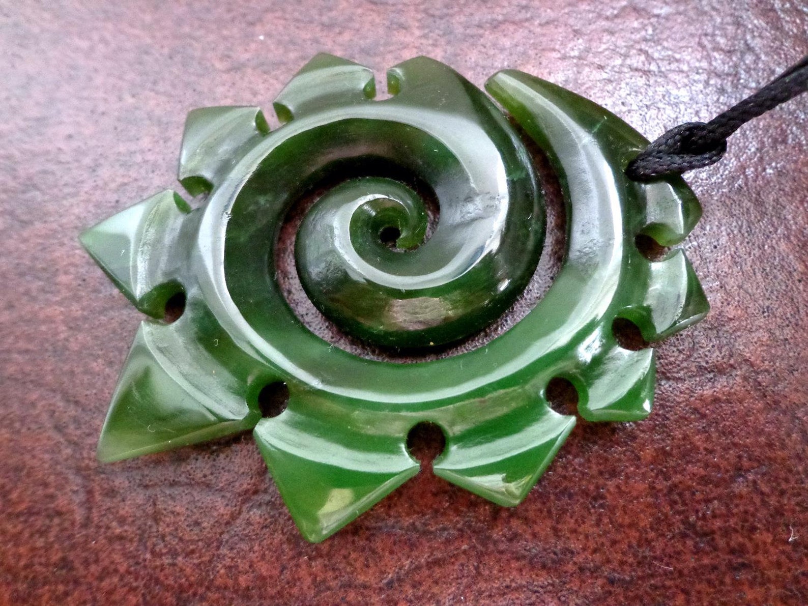 Nephrite Jade Koru Family Pendant. S377 - Etsy