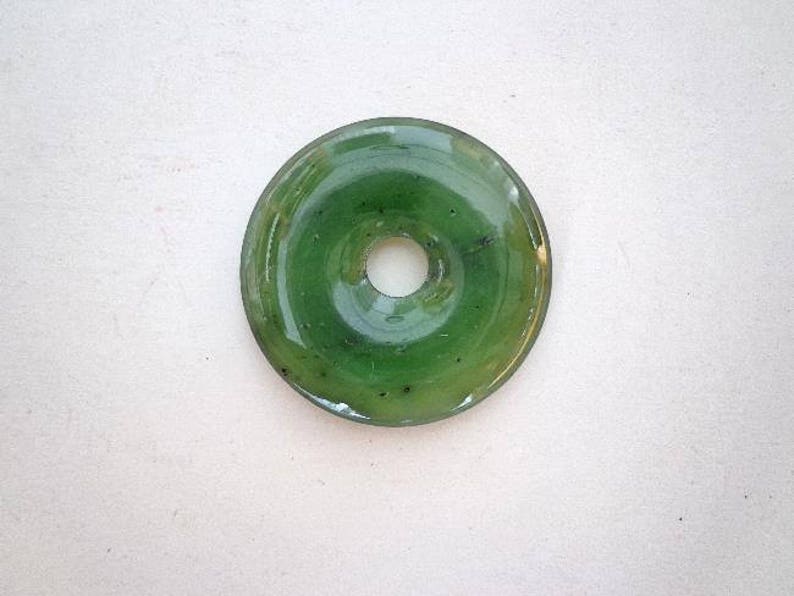 Nephrite Jade 30 Mm Pi Disc Pendant and 8 Mm Sparkle Faceted | Etsy