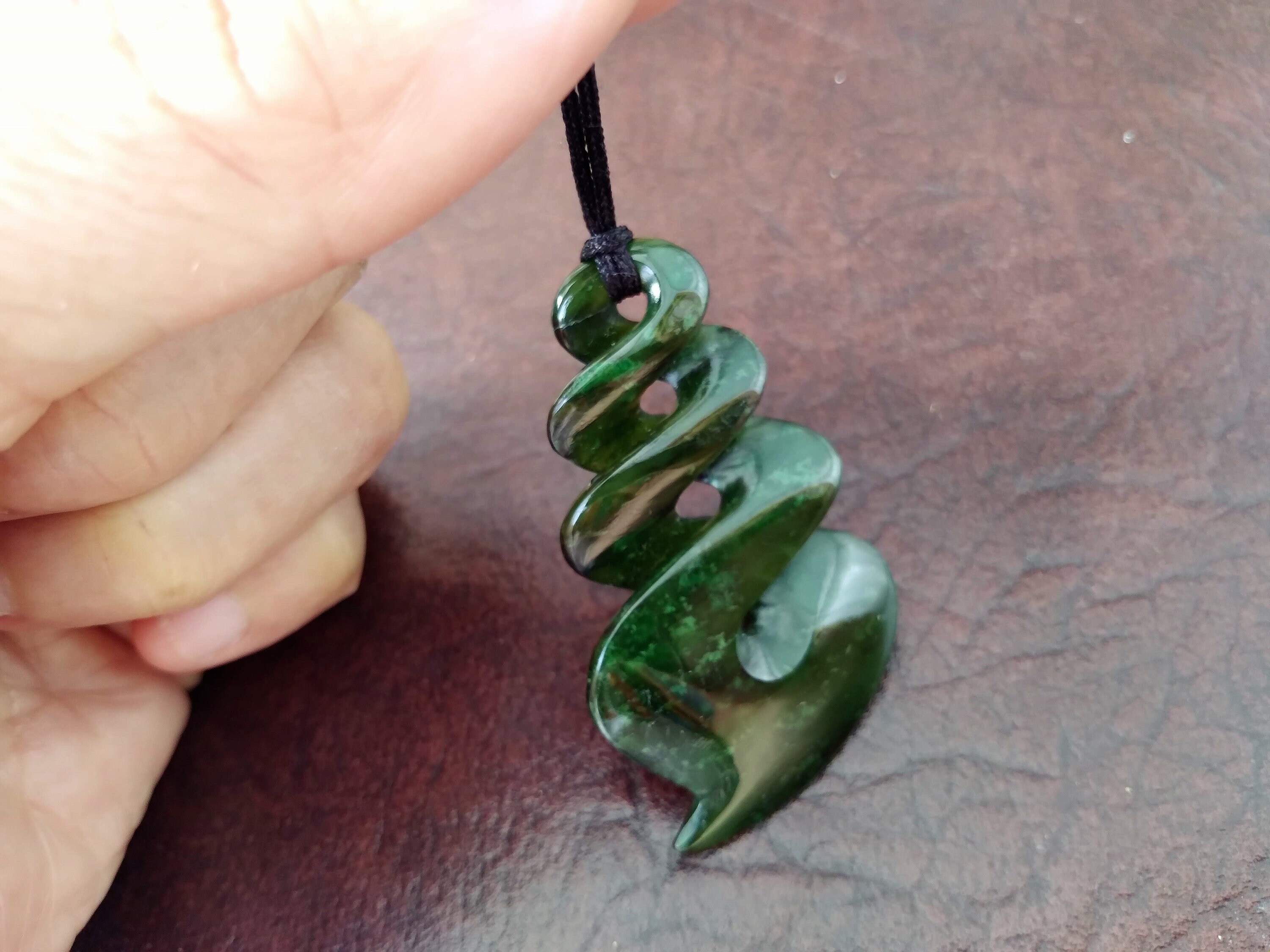 Nephrite Jade Trinity Twist Pendant. S368 - Etsy