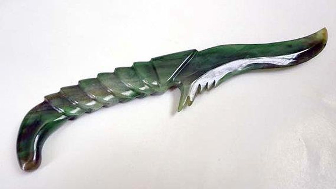 Nephrite Jade Wave Paper Knife. S273 - Etsy