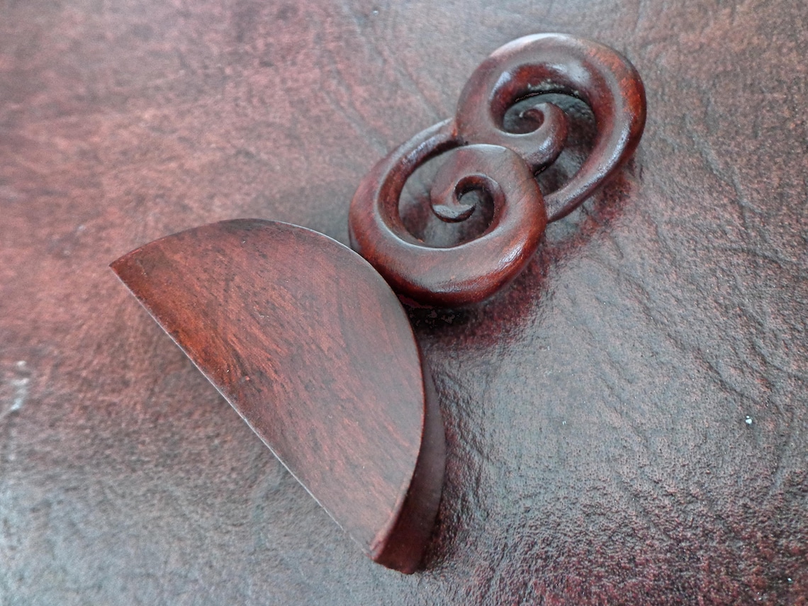 Wood Double Maori Koru Carving Statue. W119 - Etsy