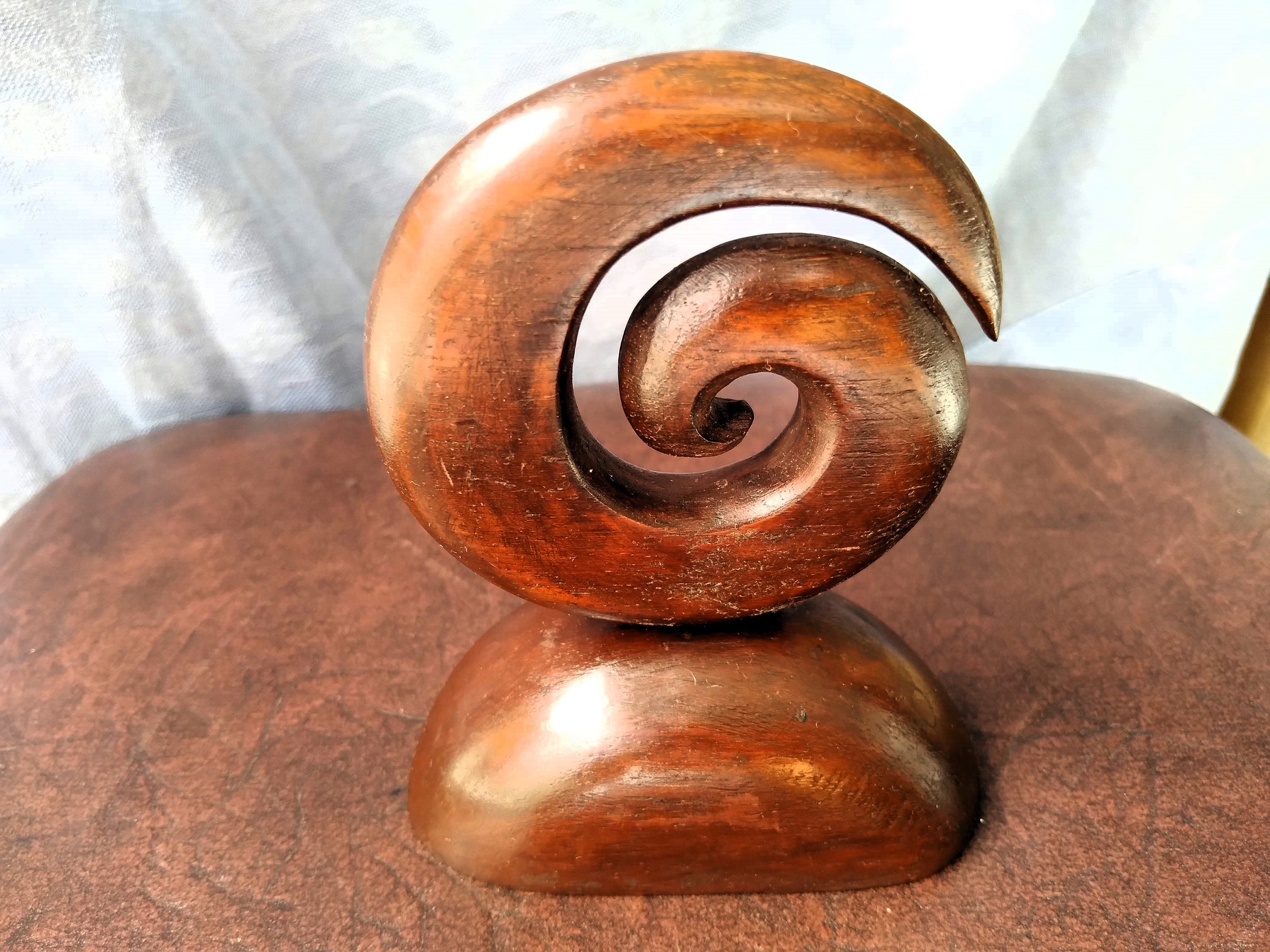 Wood Maori Koru Carving Statue. W108 - Etsy