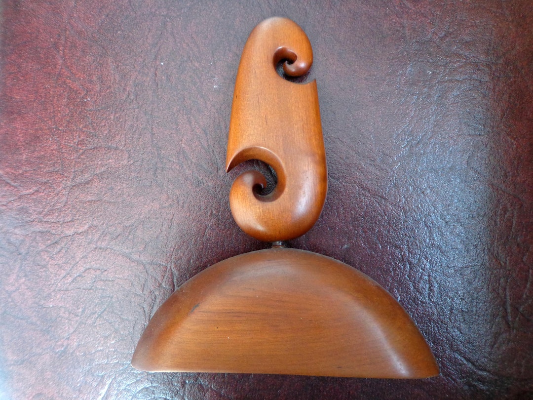 Wood Double Koru Spiral Carving Statue. W126 - Etsy