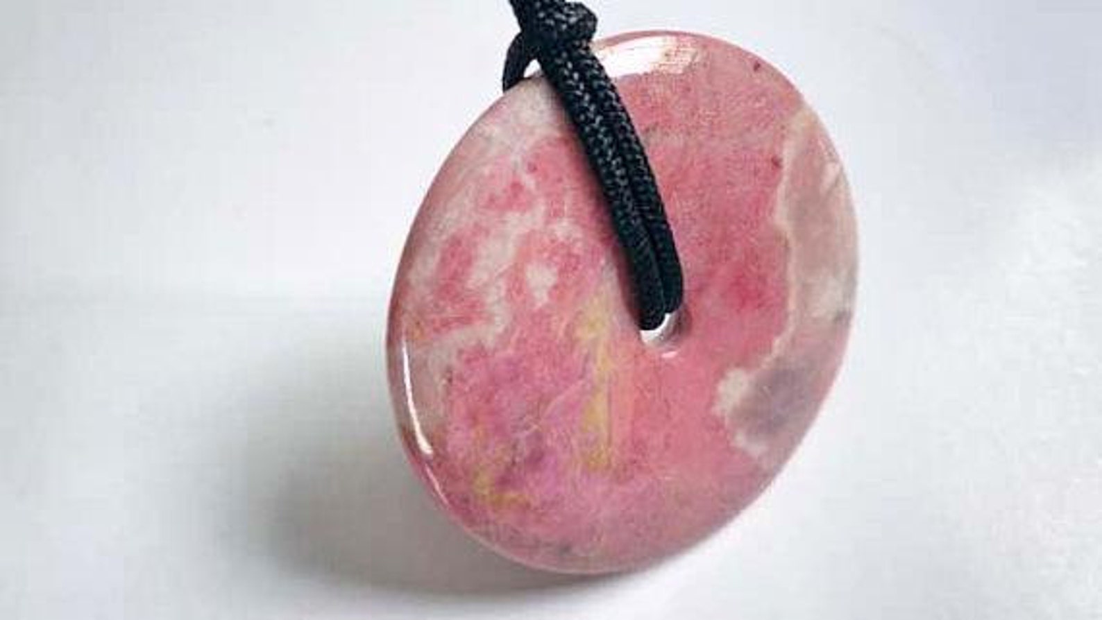 50 Mm Rhodonite Pi Disc Pendant. S202 | Etsy