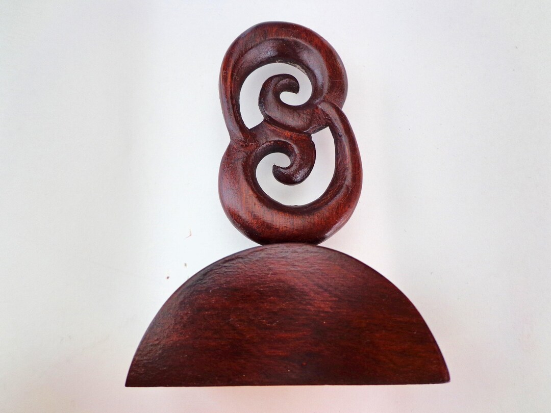 Wood Double Maori Koru Carving Statue. W119 - Etsy