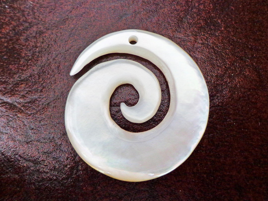 Conch Shell Spiral Koru Pendant . C5 - Etsy