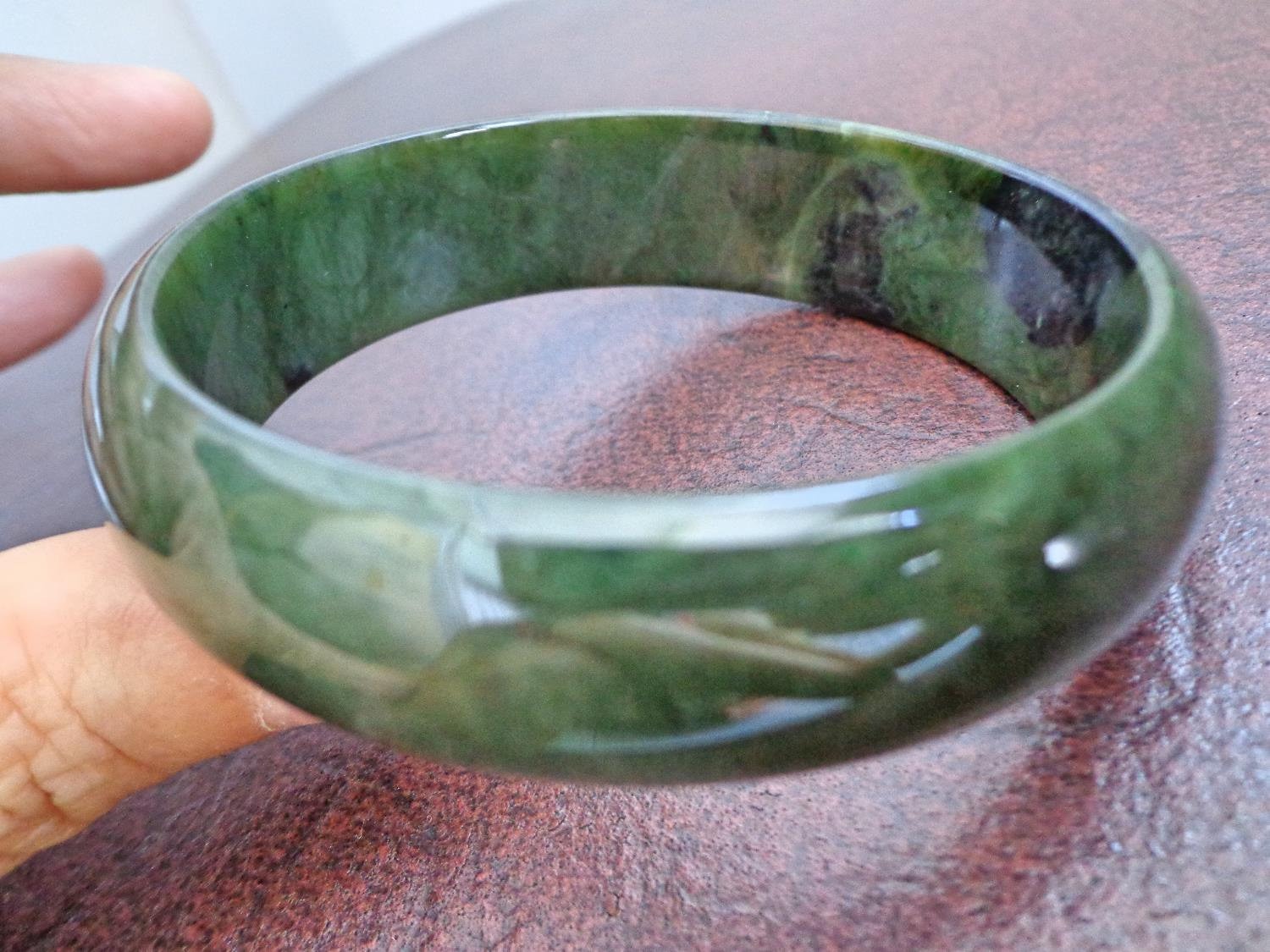 65 Mm Nephrite Jade D Bangle Bracelet. S328 - Etsy