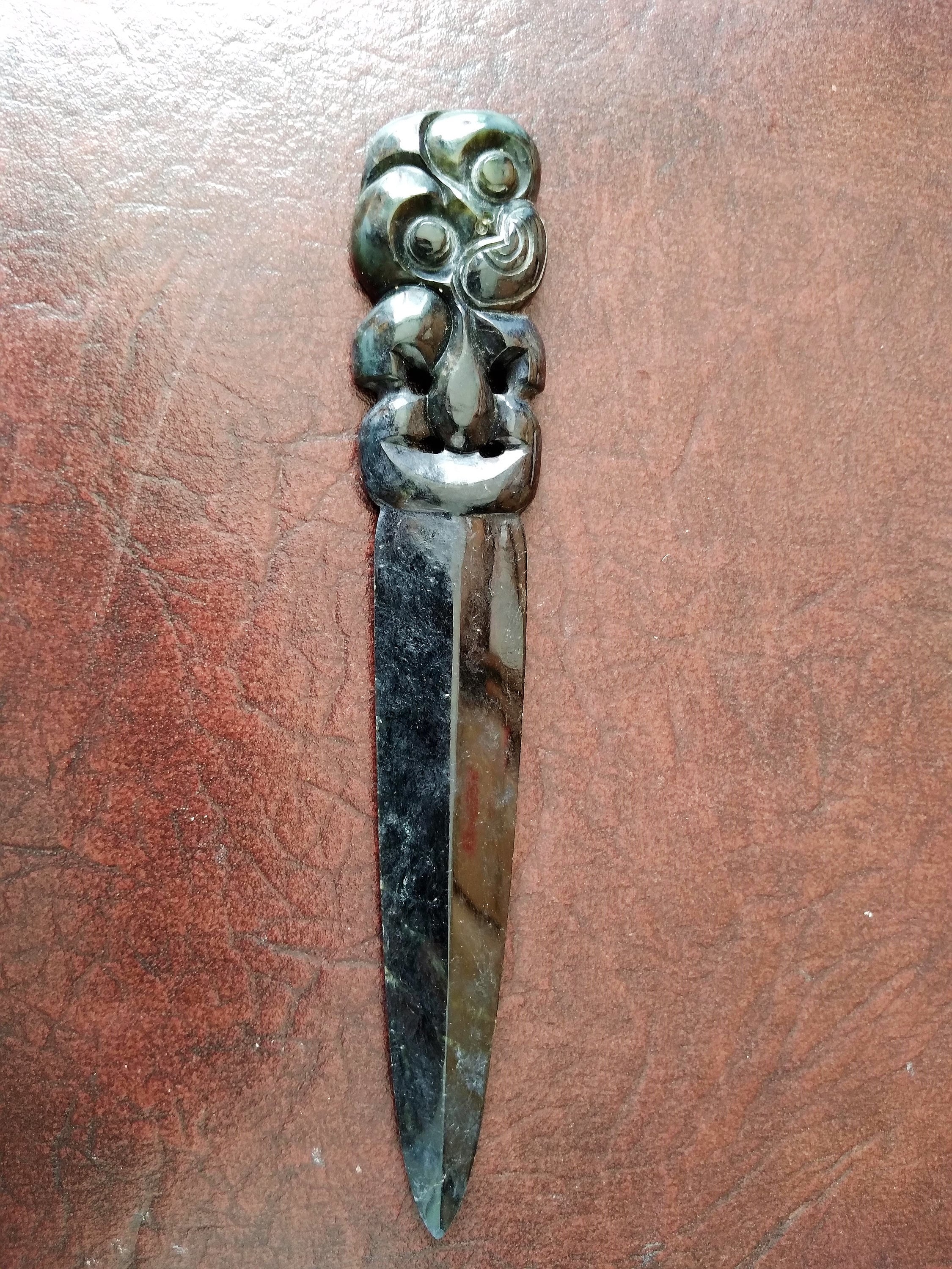 Nephrite Jade Tiki Paper Knife. S280 - Etsy