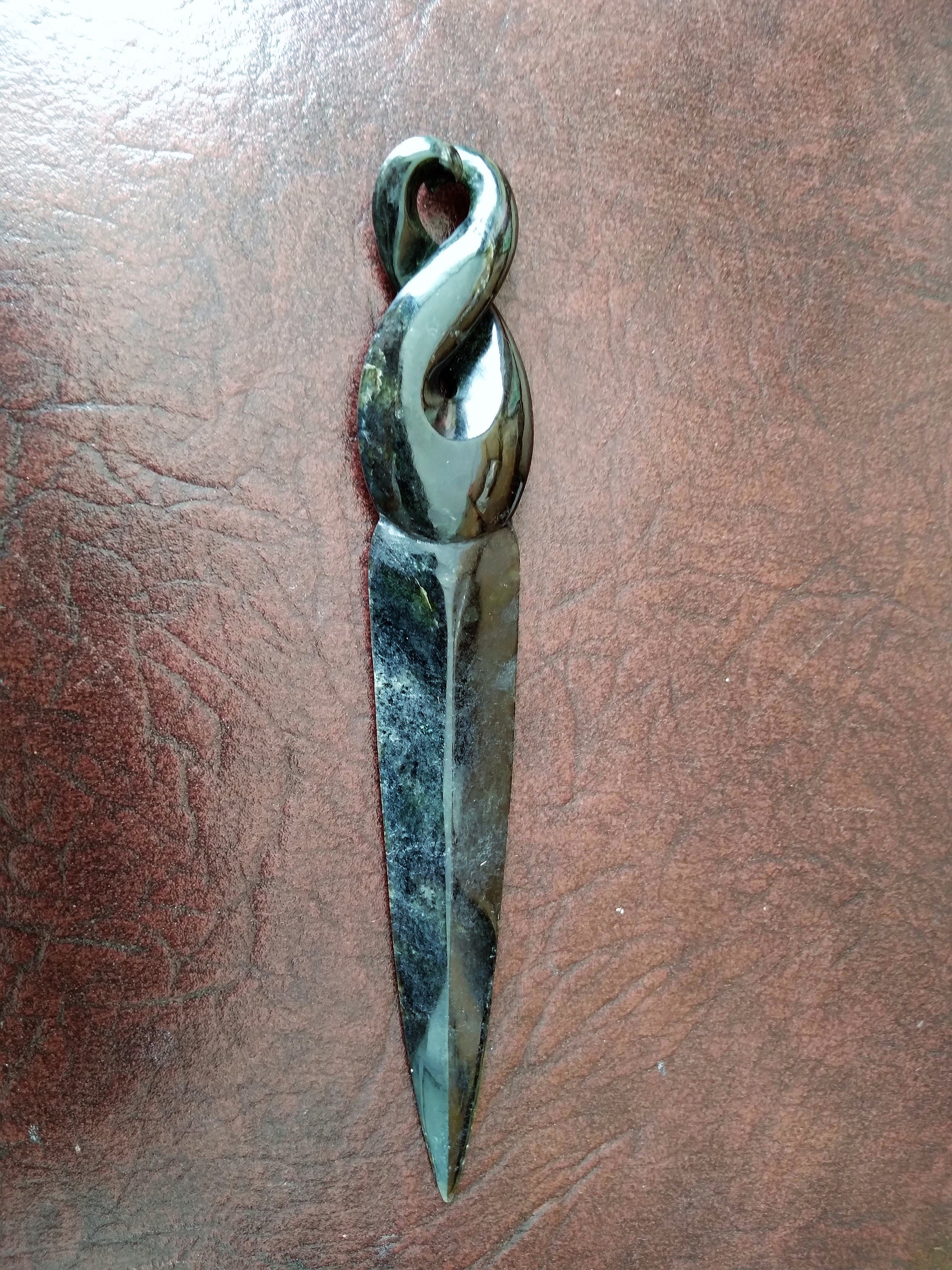 Nephrite Jade Heart Twist Paper Knife. S279 - Etsy