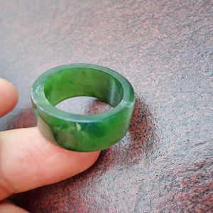 Size 8 Nephrite Jade Cylinder Ring. S465 - Etsy