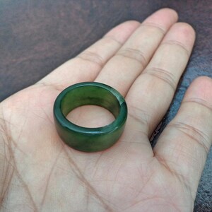 Size 8 Nephrite Jade Cylinder Ring. S465 - Etsy