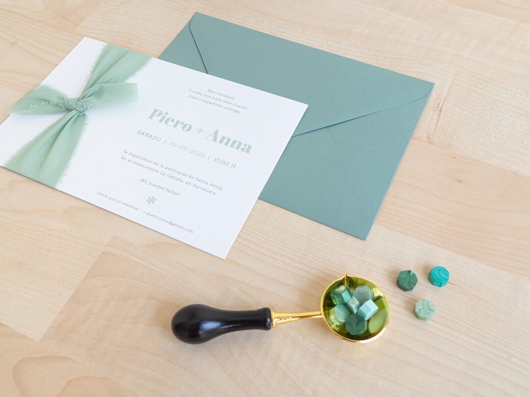 Maritime Wedding Invitations, Beach Wedding Invitations, Frayed Ribbon ...