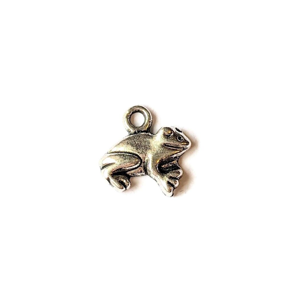 Silver Tiny Frog Charm - Etsy
