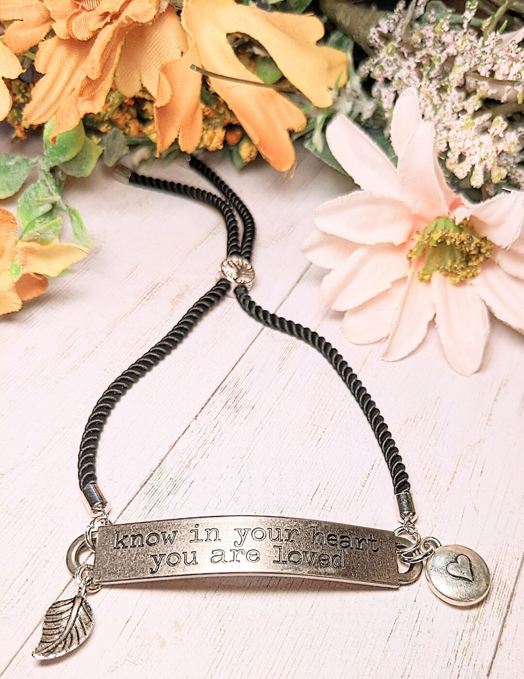 Know in Your Heart You Are Loved, Inspirational Quote Twisted Rope Bolo ...