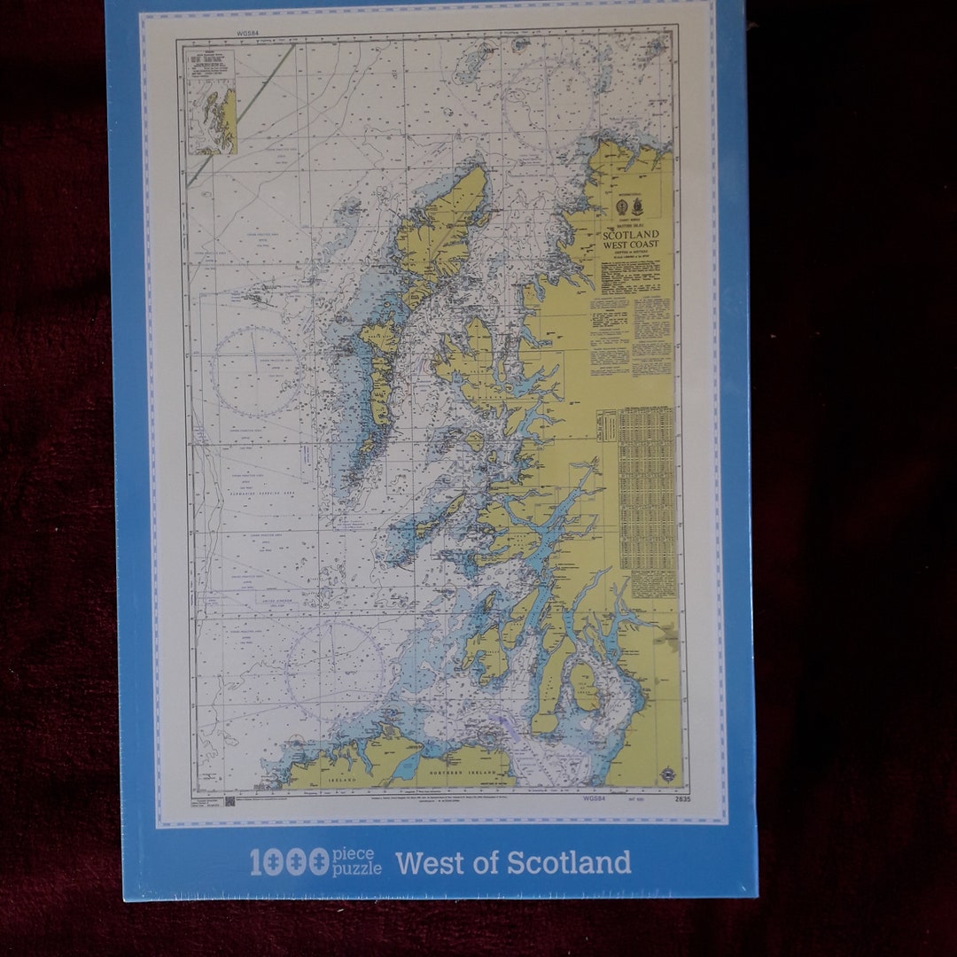 1000 Piece Nautical Chart Jigsaw of the West of Scotland - Etsy